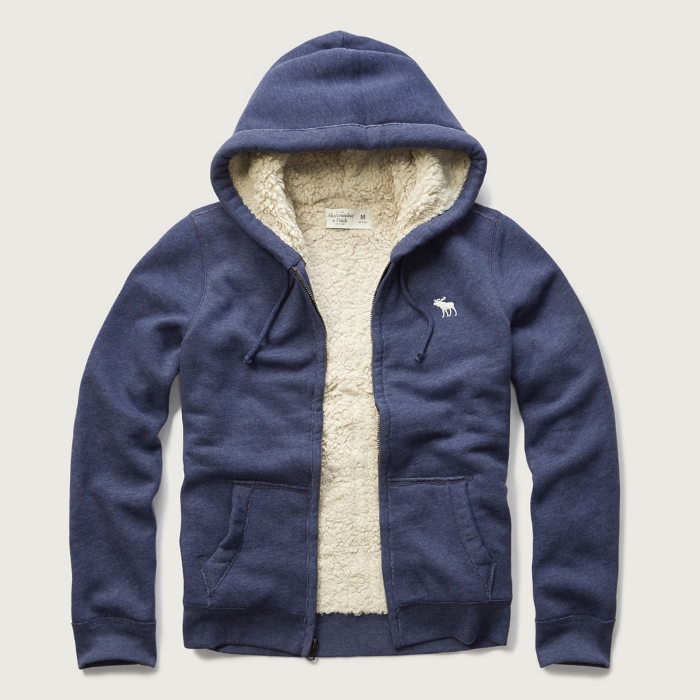 Mens Sherpa Lined Fleece Hoodie Jacket Mens Hoodies And Sweatshirts Uk