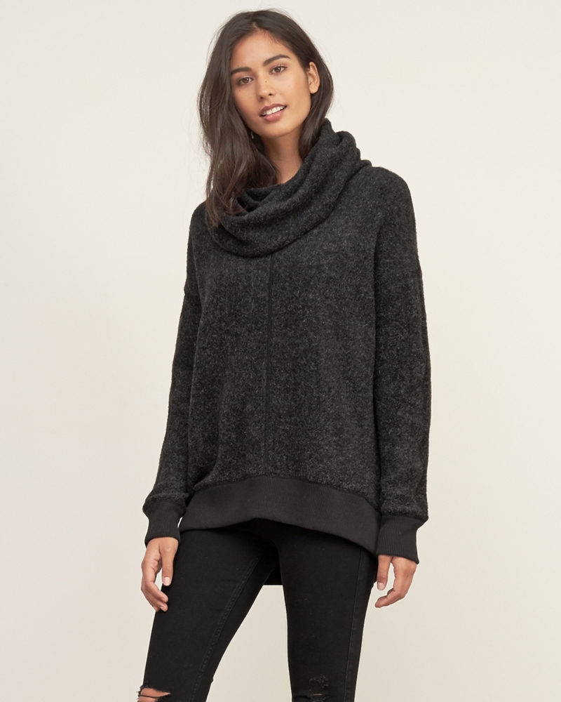 Womens Cowl Neck Pullover Womens Hoodies And Sweatshirts