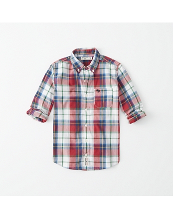 boys button-up shirts | abercrombie kids